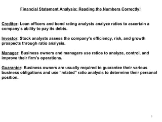 Financial Statement Analysis - Reading the Numbers Correctly | PPT ...