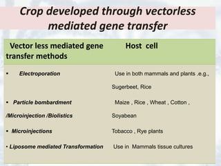 Transgenics in crop improvement | PPTX