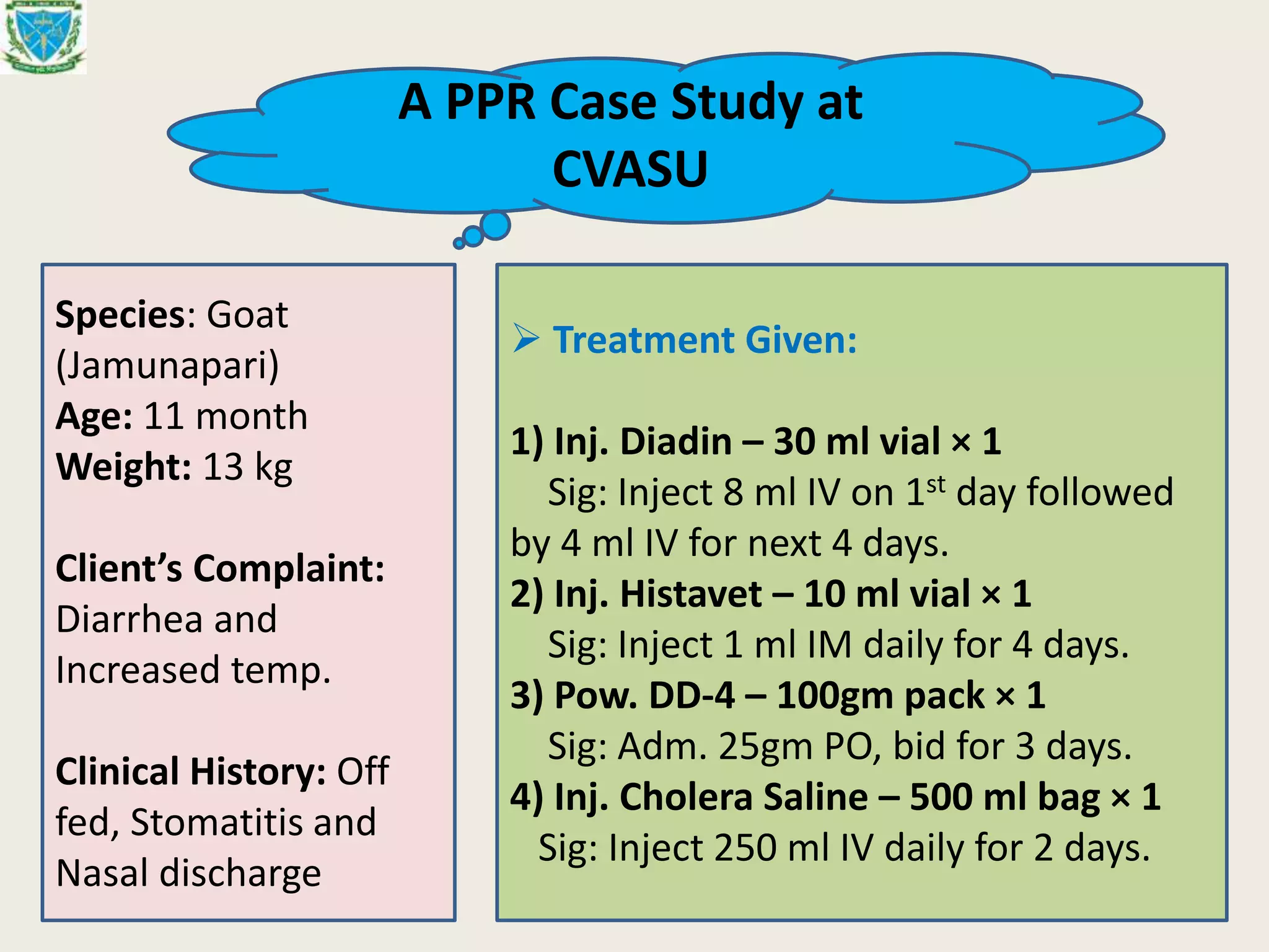 Peste des Petits Ruminants ( PPR ) in Goat | PPTX
