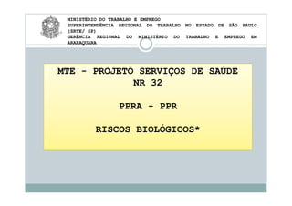 Ppr programa de protecao respiratoria em serv.saude | PPT