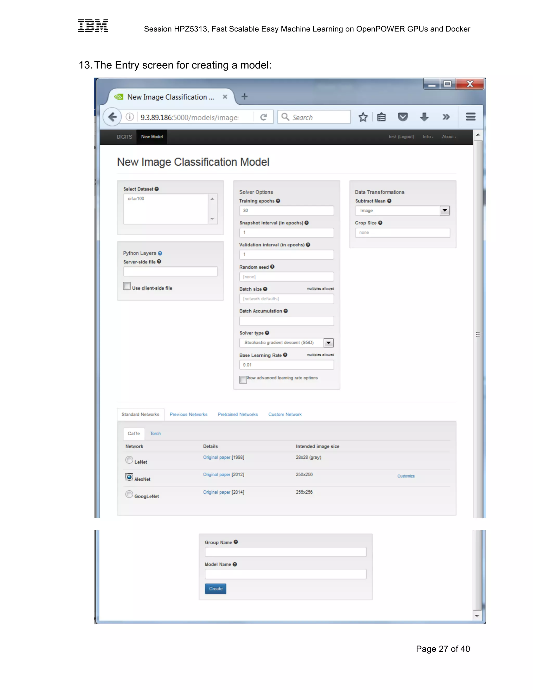 Fast Scalable Easy Machine Learning with OpenPOWER, GPUs and Docker | PDF
