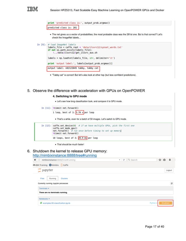 Fast Scalable Easy Machine Learning with OpenPOWER, GPUs and Docker | PDF