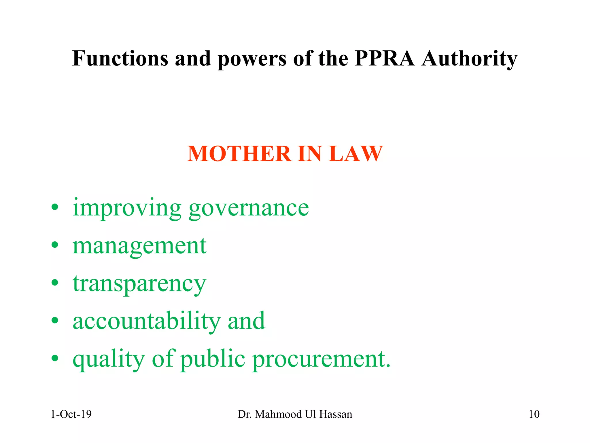 PPRA Rules | PPT