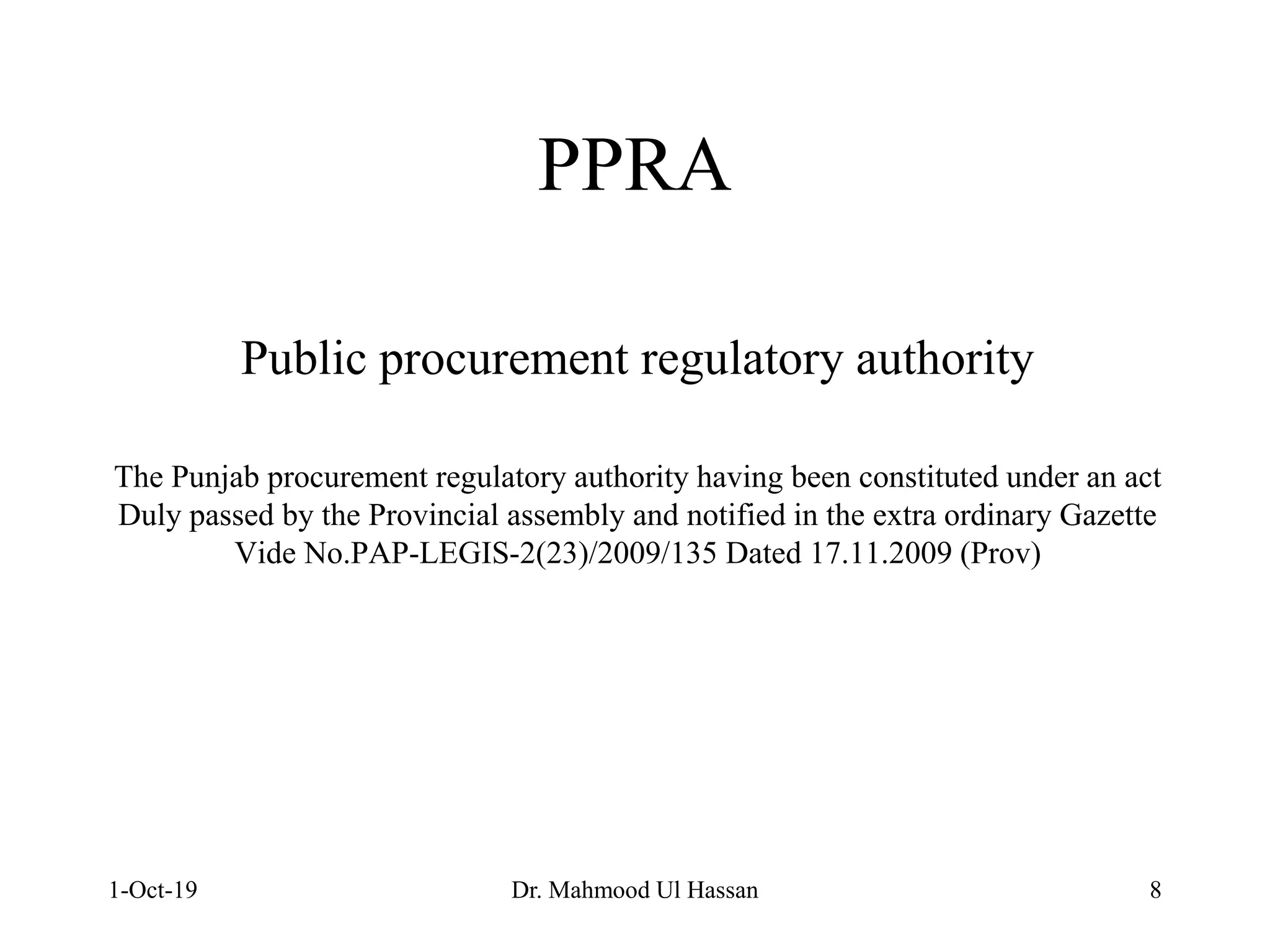 PPRA Rules | PPT