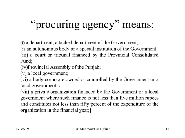 PPRA Rules | PPT | Business Accounting & Finance | Business