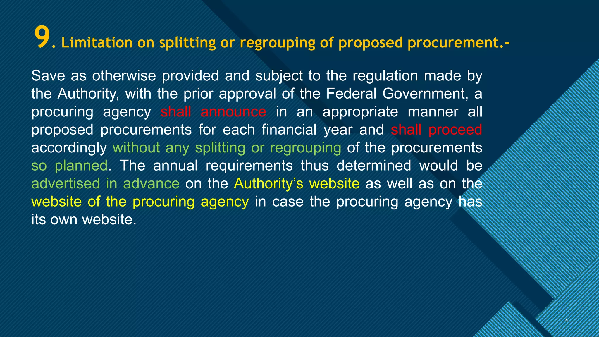 Public Procurement Planning and Advertisment | PPTX