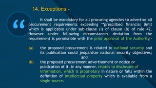 Public Procurement Planning and Advertisment | PPT