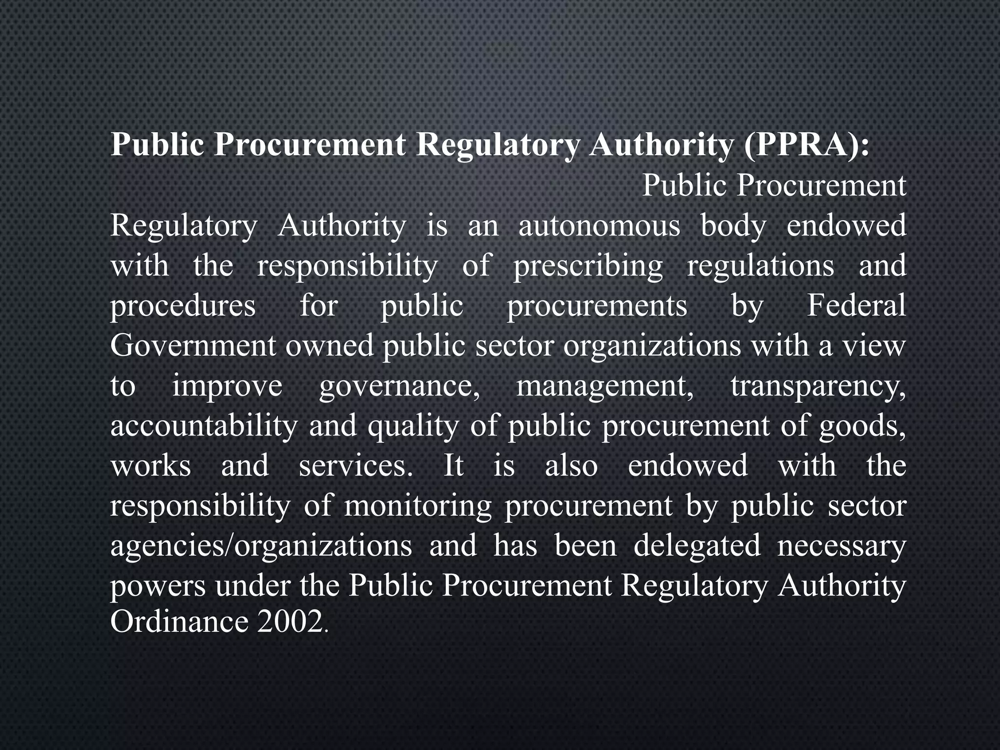 Ppra rules | PPTX