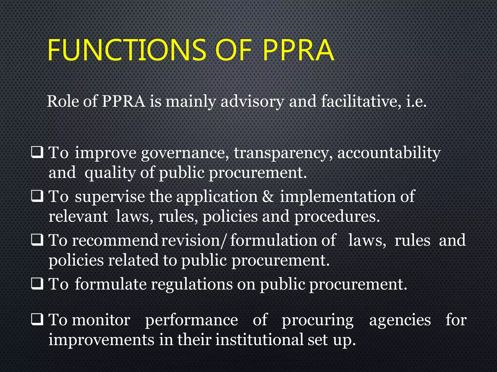 Ppra rules | PPTX