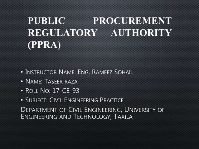 Ppra rules | PPTX