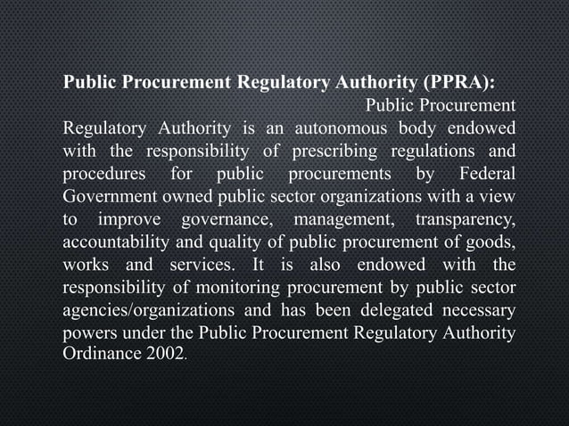 Ppra rules | PPTX