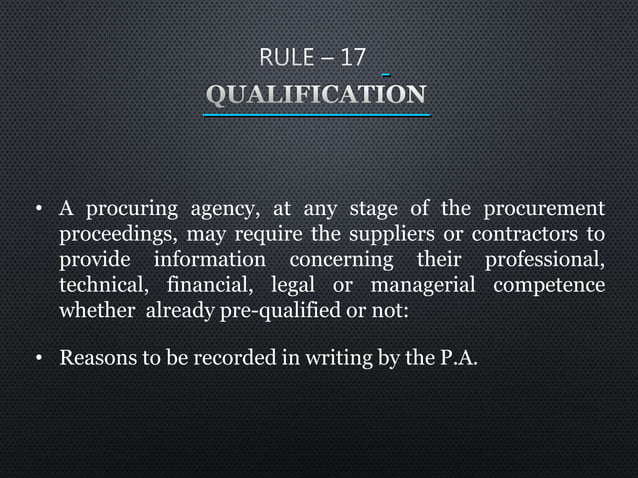 Ppra rules | PPTX