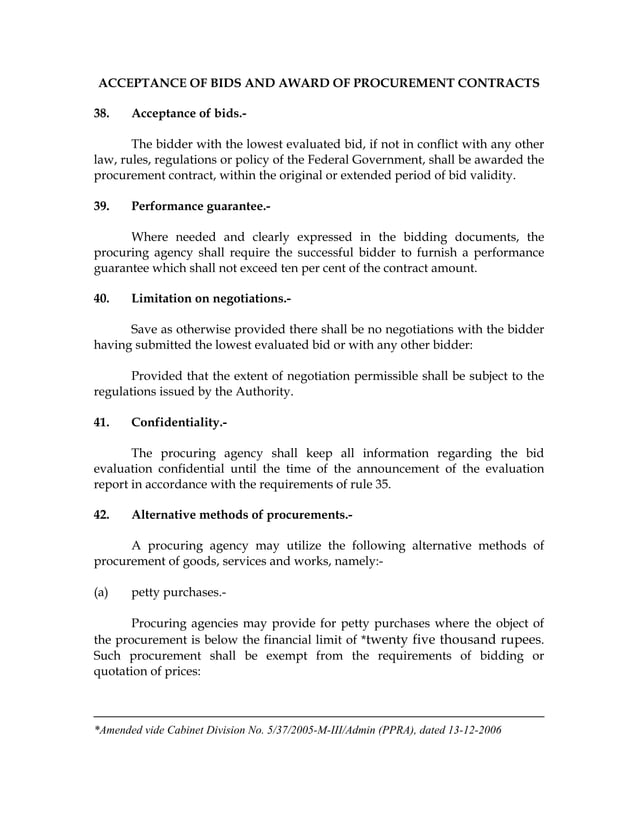 Ppra rules 2004 | PDF | Law