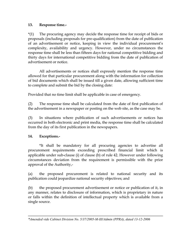 Ppra rules 2004 | PDF | Law