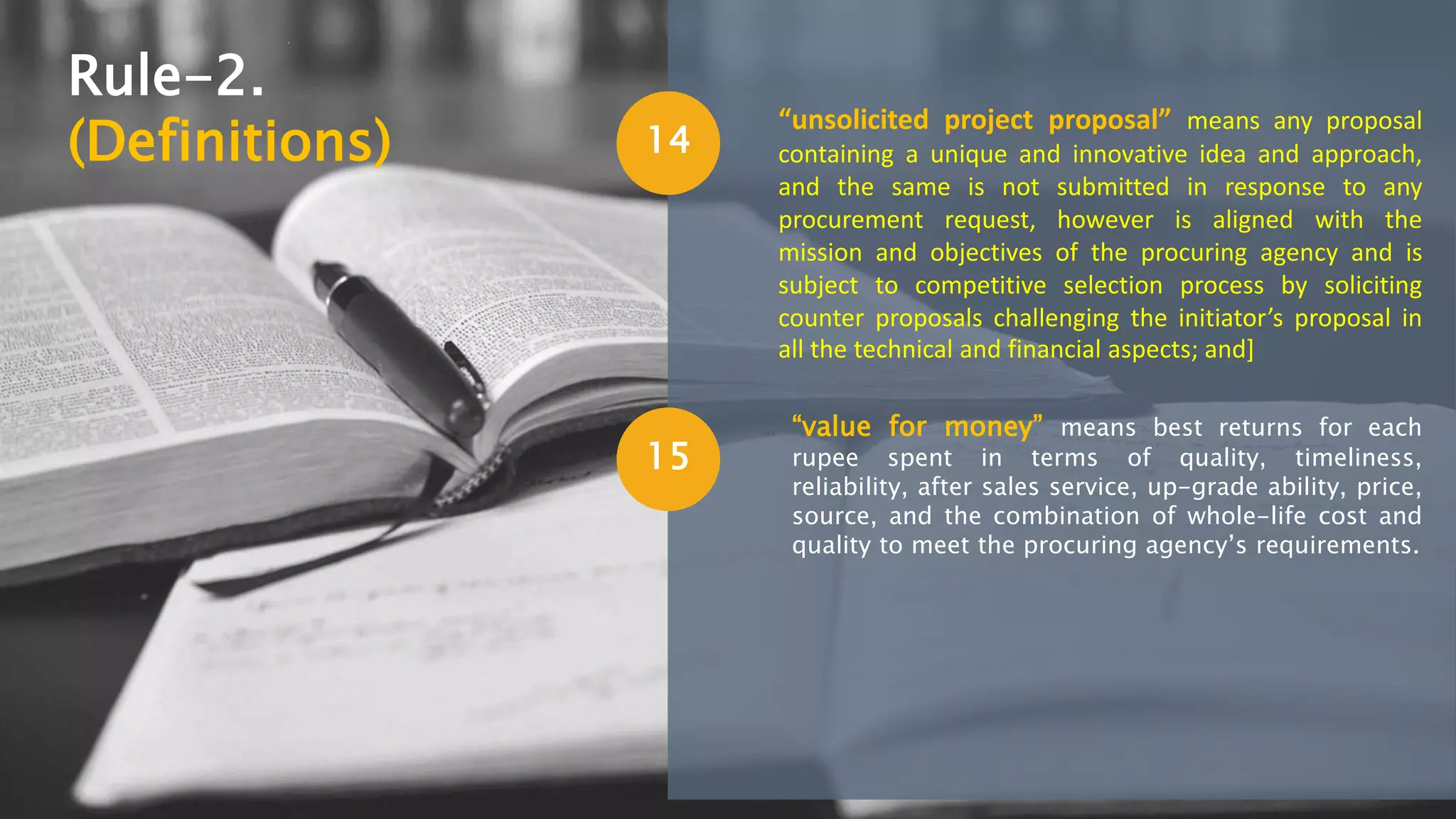 Public Procurement Rules 2004 (Definitions, Terminlogies and Principles ...