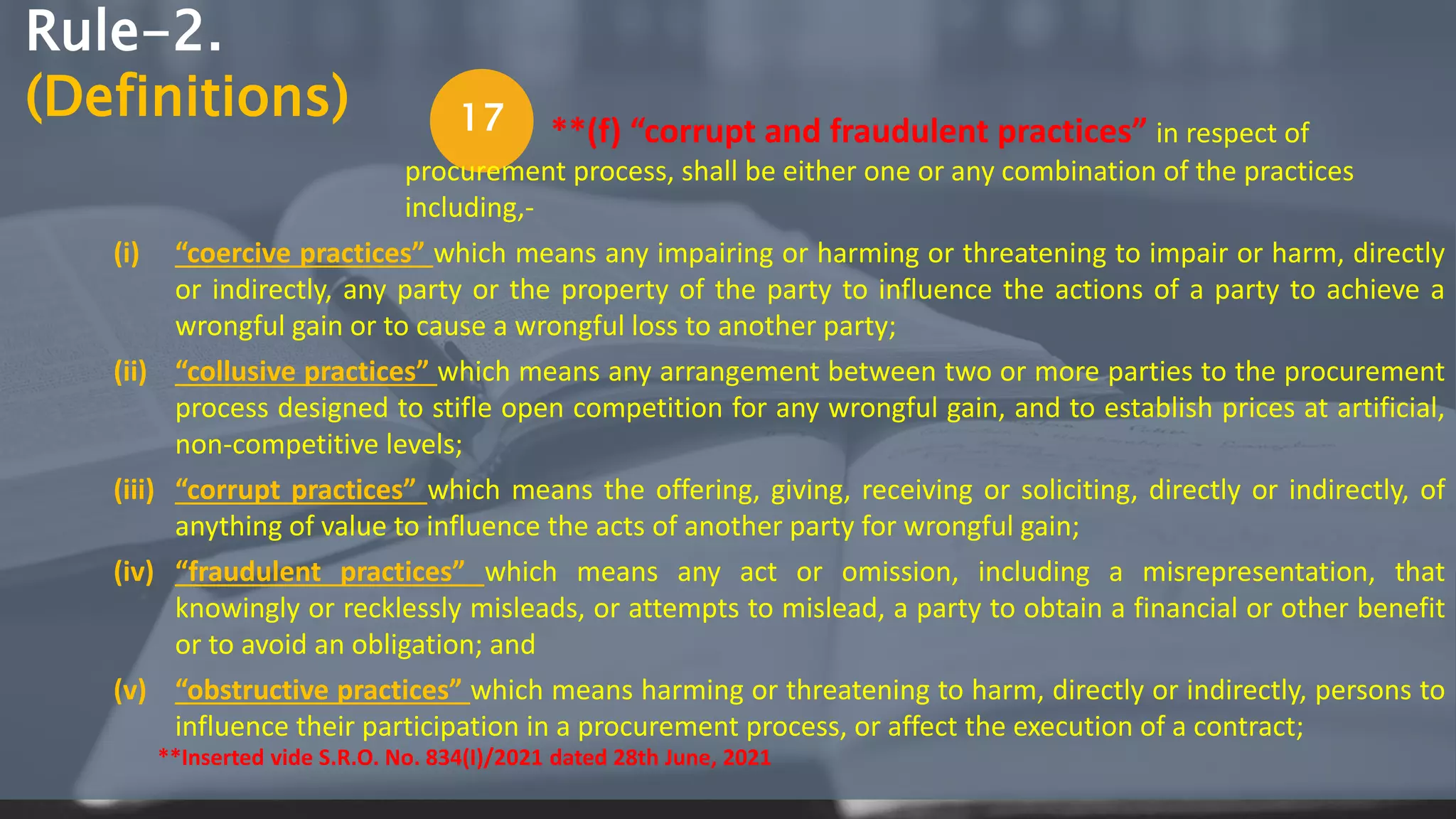 Public Procurement Rules 2004 (Definitions, Terminlogies and Principles ...