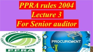 Ppra rules knowledge thirst | PPTX