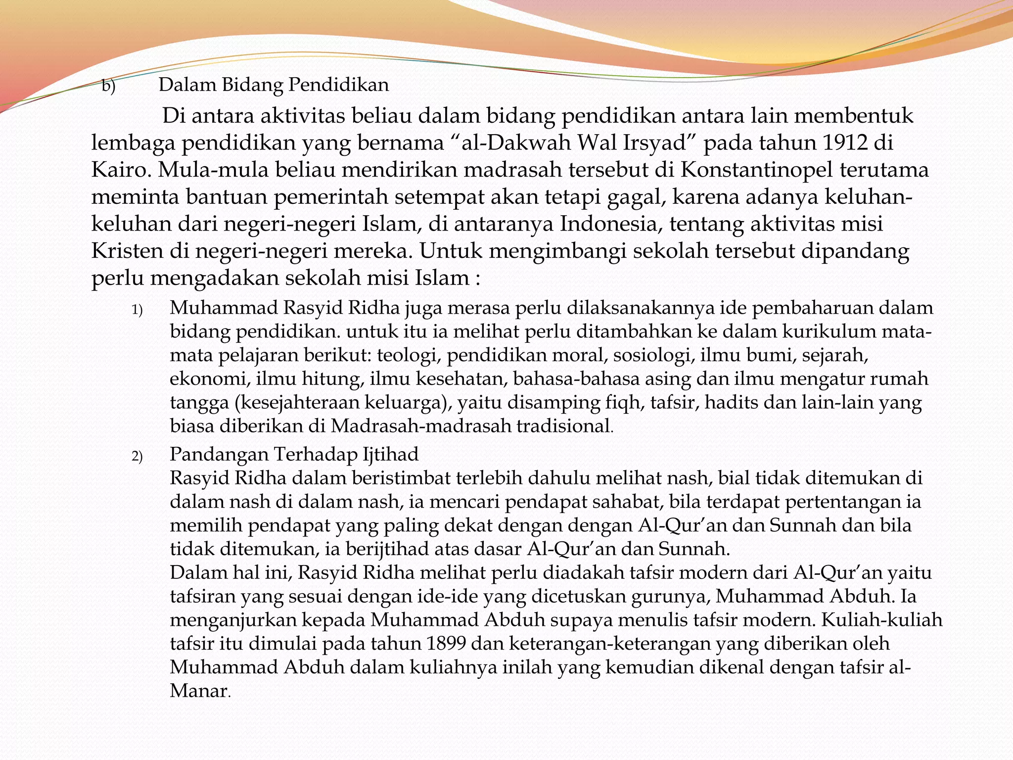 Rasyid Ridha dan Mustafa Kemal Attaturk | PPTX