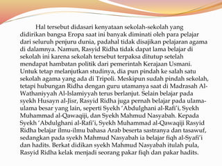 Rasyid Ridha dan Mustafa Kemal Attaturk | PPTX