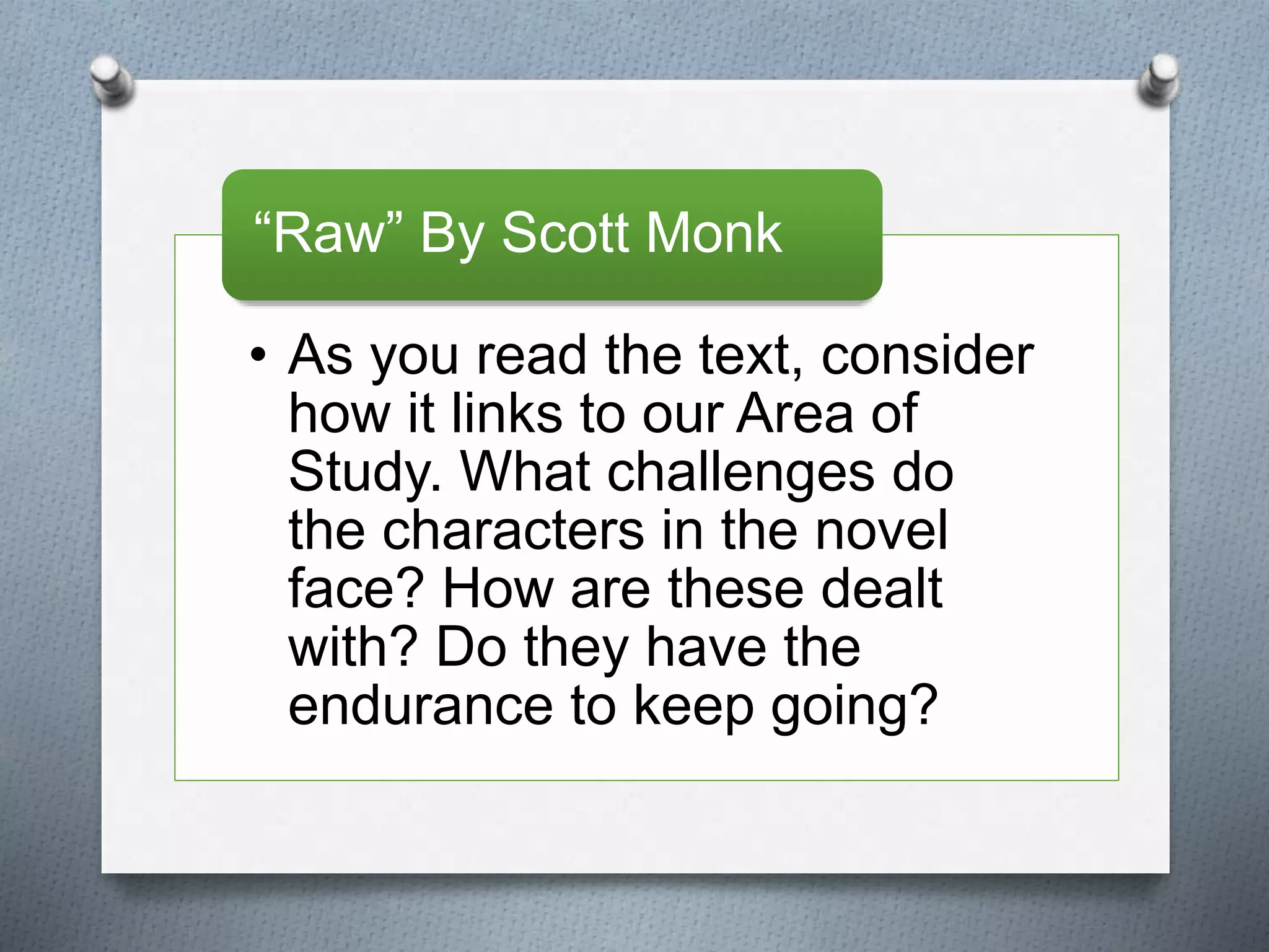 Raw by Scott Monk | PPTX