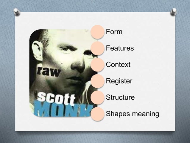 Raw by Scott Monk | PPTX | Drama | Genres