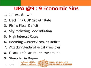 PPT ON NDA v/s UPA : A Reality Check | PDF