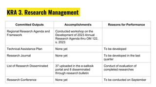 PPRD Accomplishments and TargetRegional Research Agenda and Frameworks.pptx