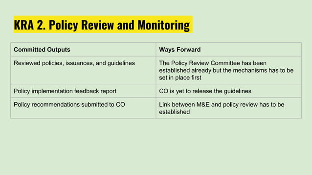 PPRD Accomplishments and TargetRegional Research Agenda and Frameworks.pptx