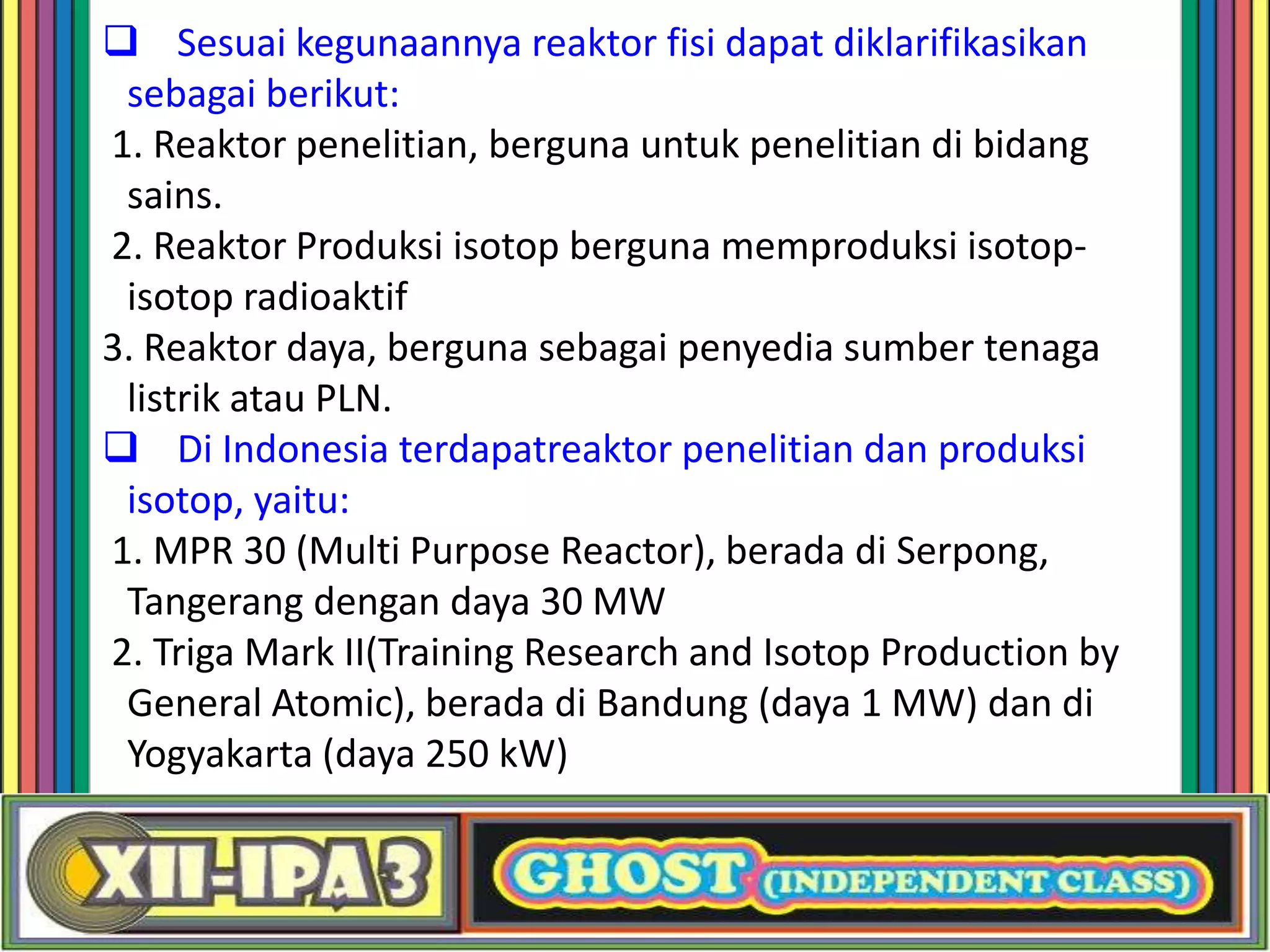 Pp reaksi inti dan teknologi nuklir | PPTX