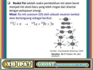 Pp reaksi inti dan teknologi nuklir | PPTX