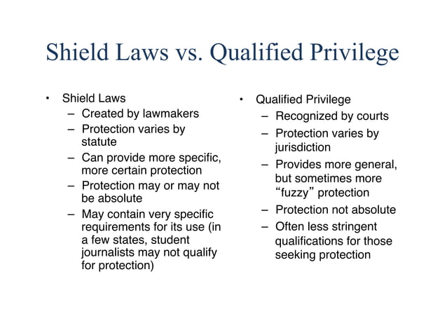 Reporter's Privilege | PPT