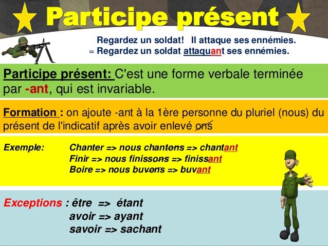 Le participe present