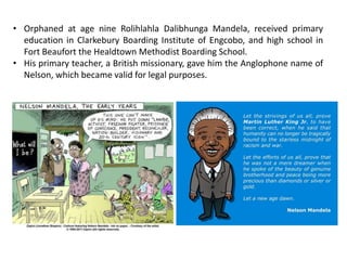 Presentación sobre Nelson Mandela en inglés | PPTX