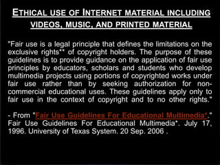 SAFE AND ETHICAL USE | PPT