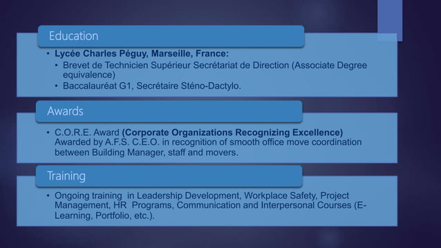 Malika Snail Resume | PPT