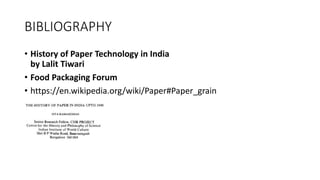 Paper used in food packaging | PPTX