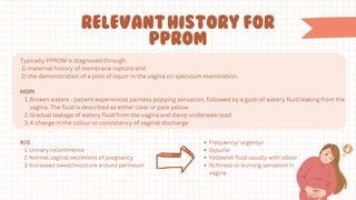 Preterm Prelabour Rupture of Membranes PDF | PPT