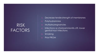 PPROM(preterm prelabor rupture of membranes) | PDF