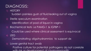 PPROM(preterm prelabor rupture of membranes) | PDF