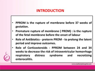 Pprom by dr alka mukherjee dr apurva mukherjee nagpur india | PPT