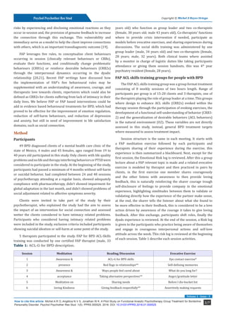 A Pilot Study on Functional Analytic Psychotherapy Group Treatment for Borderline Personality ...