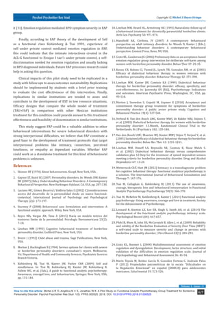 A Pilot Study on Functional Analytic Psychotherapy Group Treatment for ...