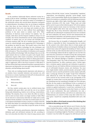 A Psychological Accounting of a Modern Luddite: Ted Kaczynski AKA the ...