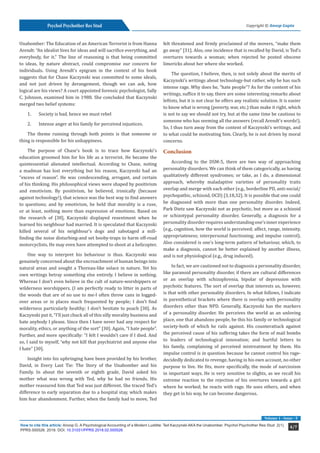 A Psychological Accounting of a Modern Luddite: Ted Kaczynski AKA the ...