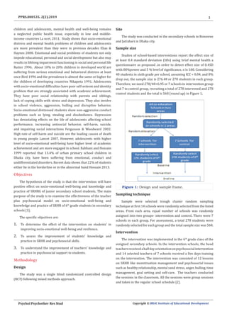 Effectiveness of Teacher Plus Psychosocial Model on Socio-Emotional ...