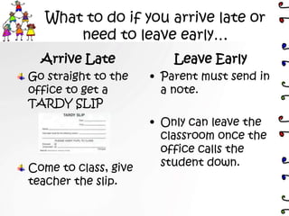 Classroom Policy and Procedures | PPT