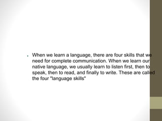 Language skills | PPTX