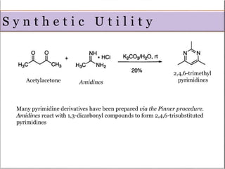 Pinner pyrimidine synthesis | PPTX