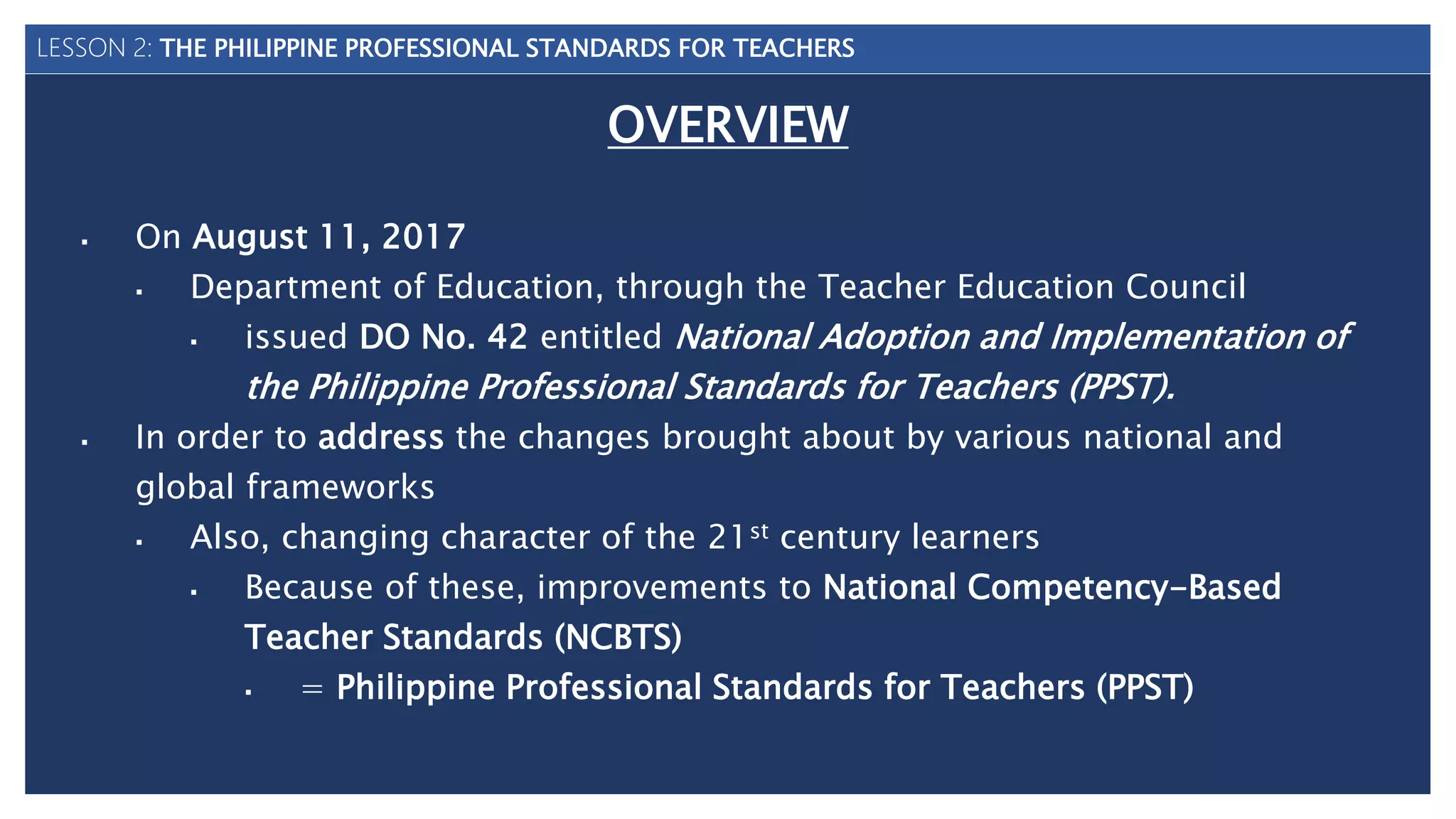 Philippine Professional Standards for Teachers | PPTX
