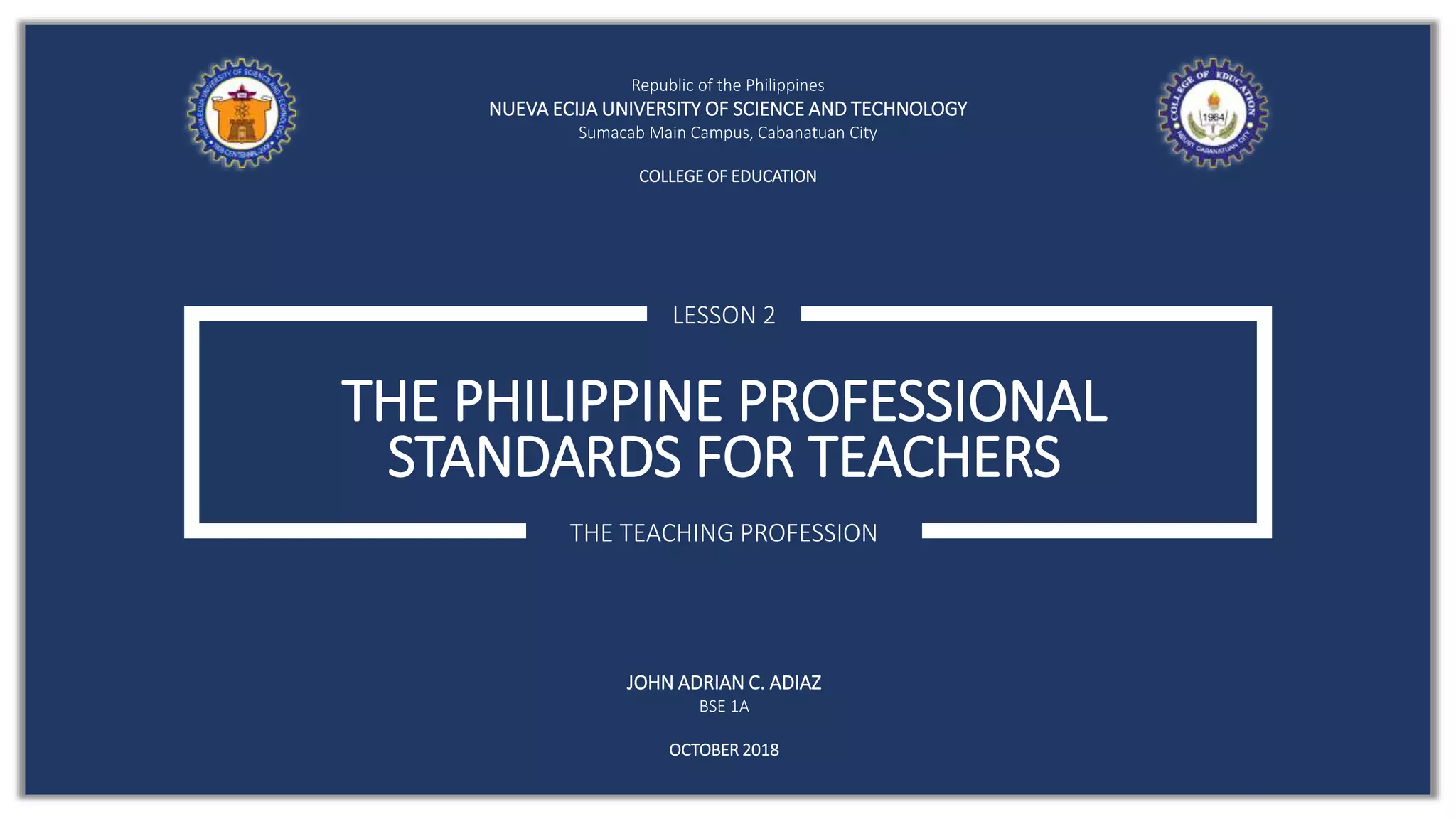 Philippine Professional Standards for Teachers | PPTX